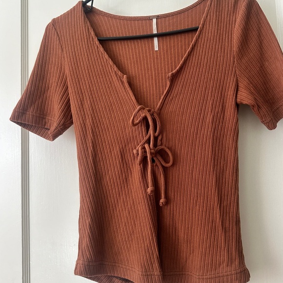 Free People | Tops | Free People Cut Out T Shirt | Poshmark